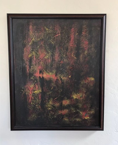 JAMES KESSINGER Blind Artist Abstract Painting "California Burning ...