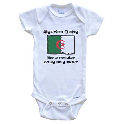 Algerian Baby Like A Regular Baby Only Cuter Funny Algeria Flag Baby ...