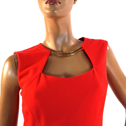 BCBG MAXAZRIA Bright Red Sleeveless Dress Size 6 | eBay