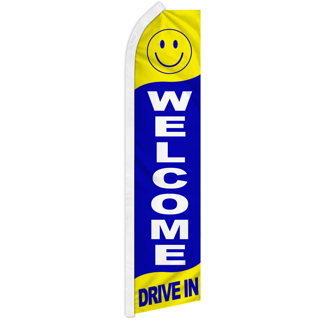 Open Swooper Feather Flutter Flag Welcome Grand Opening | eBay