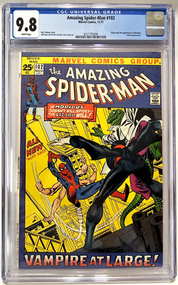 Amazing Spider-Man #102 CGC 9.8 White pages Marvel Bronze Age! Origin ...