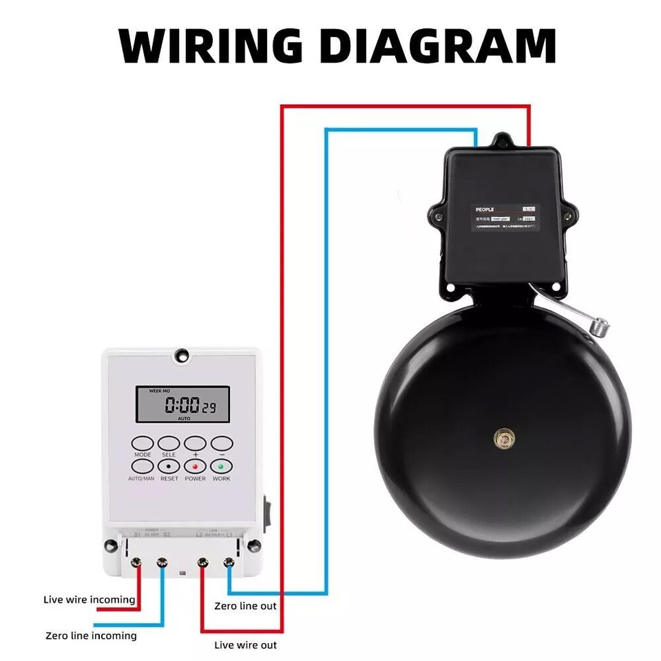 Digital Timer Switch Microcomputer Auto Bell Ring Controller ...