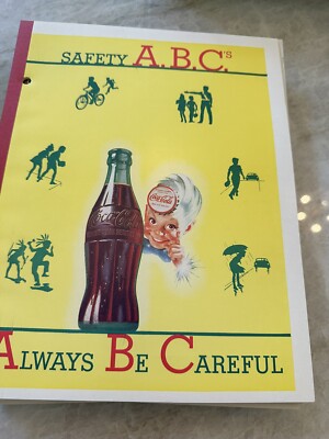 1949 Coca Cola Safety ABC's Paper Tablet Vintage School Notebook 25 ...