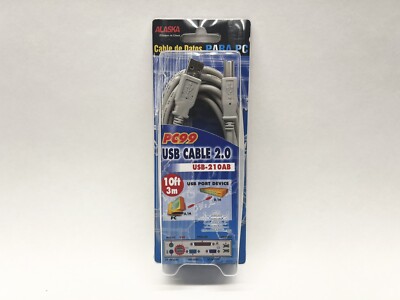 10fT 3M USB 2.0 Cable USB A to USB B Cable Grey Printer Data Cable | eBay