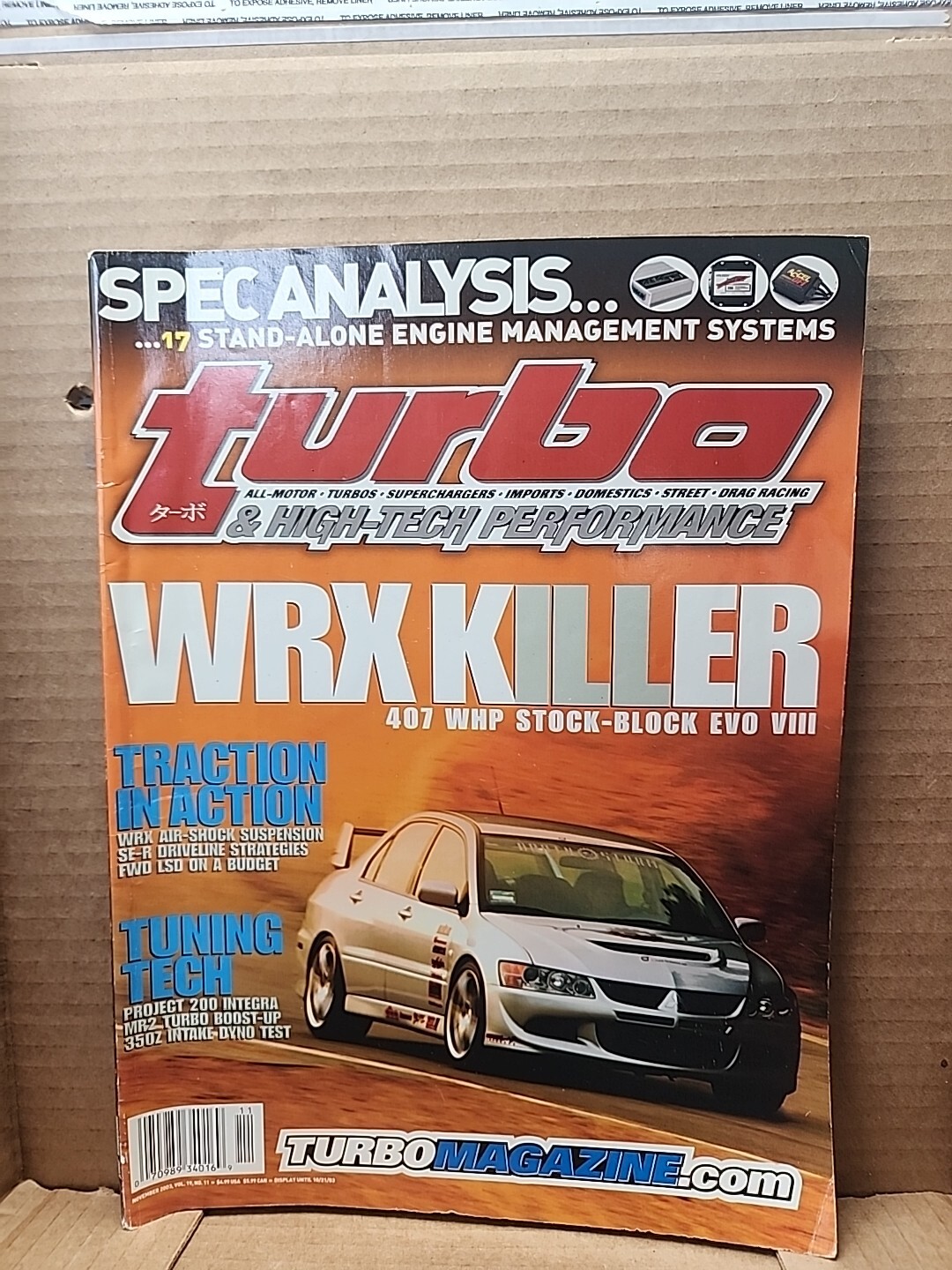 NOVEMBER 2003 TURBO & HI-TECH PERFORMANCE MAGAZINE, MITSUBISHI EVO VIII, INTEGRA | eBay