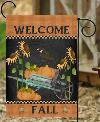 Welcome Fall Garden Flag* Top quality *Double Sided *By Flags Galore | eBay
