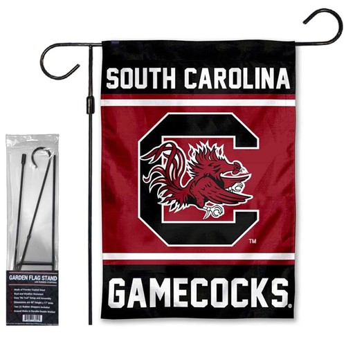 College Flags & Banners Co. USC Gamecocks Garden Flag and Stand Holder ...