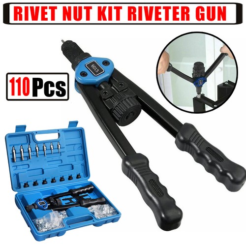 Professional 110PCS Hand Nut Tool M3- M12 Repair Kit Riveter Rivnut Gun ...