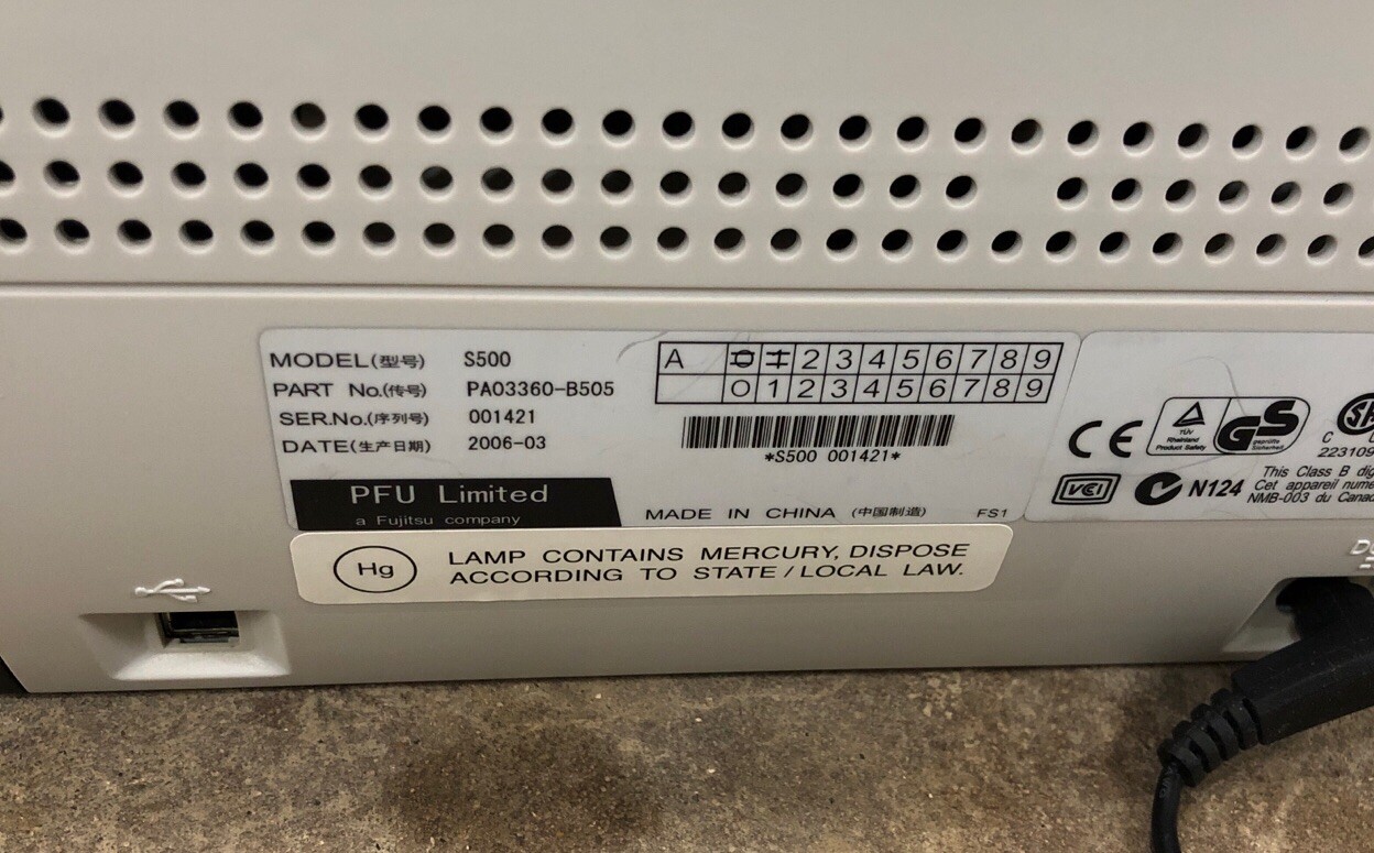 Fujitsu ScanSnap Color Image Scanners S500 AS IS | eBay