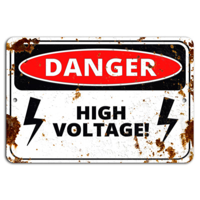 Danger: High Voltage - Rustic Metal Warning Sign | eBay