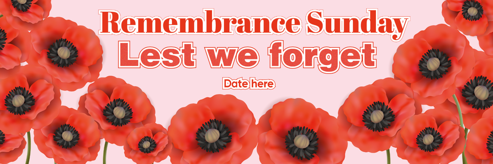 2 REMEMBRANCE SUNDAY POPPY DAY BANNERS - DESIGN 3 - REMEMBRANCE DAY ...