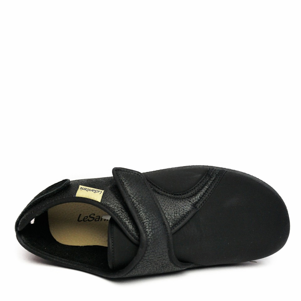 LE SANITARIE MEN'S TEAR-AWAY STRETCH SLIPPERS BLACK | eBay
