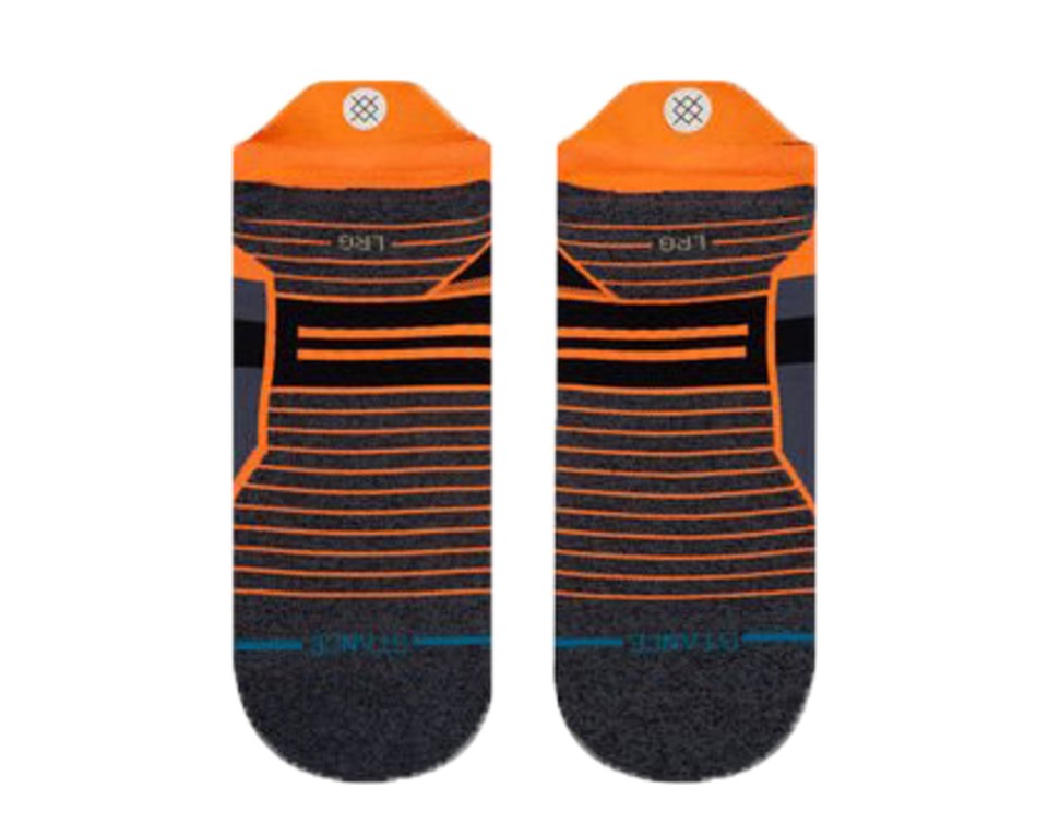 Stance Feel 360 - Slats Running Neon Orange/Grey Ankle Socks A248A21SLA ...