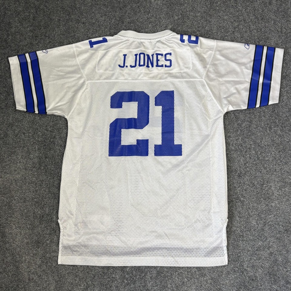Dallas Cowboys Football Jersey Youth XL White 21 J Jones NFL Reebok | eBay