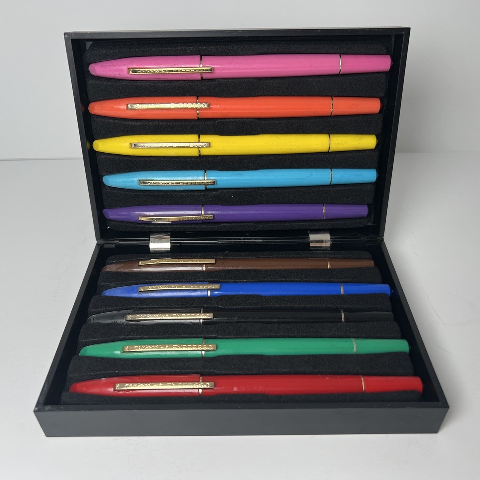 Vintage Sanford Expresso Color Coding Set Extra Fine Point Marker Pens ...