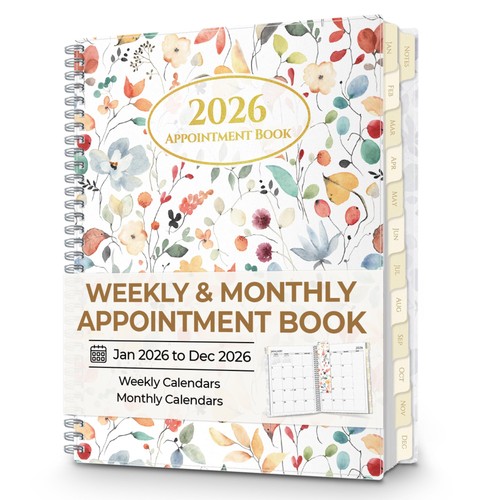 CRANBURY Daily Planner 2026 8.5x11 Appointment Book Jan-Dec 15-Min ...