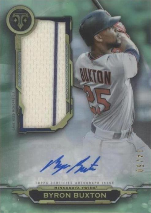 2019 Topps Triple Threads - Autograph Single Jumbo Relics Byron Buxton ...