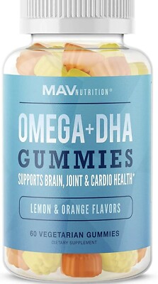 MAV Nutrition Fish Oil Omega 3 Gummies as DHA + Brain Supplement to ...
