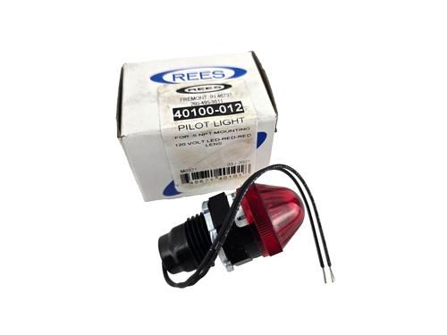 Rees 40100-012 Pilot Light w/Red Lens, LED, 120 Volt, NEW for E-Stop ...