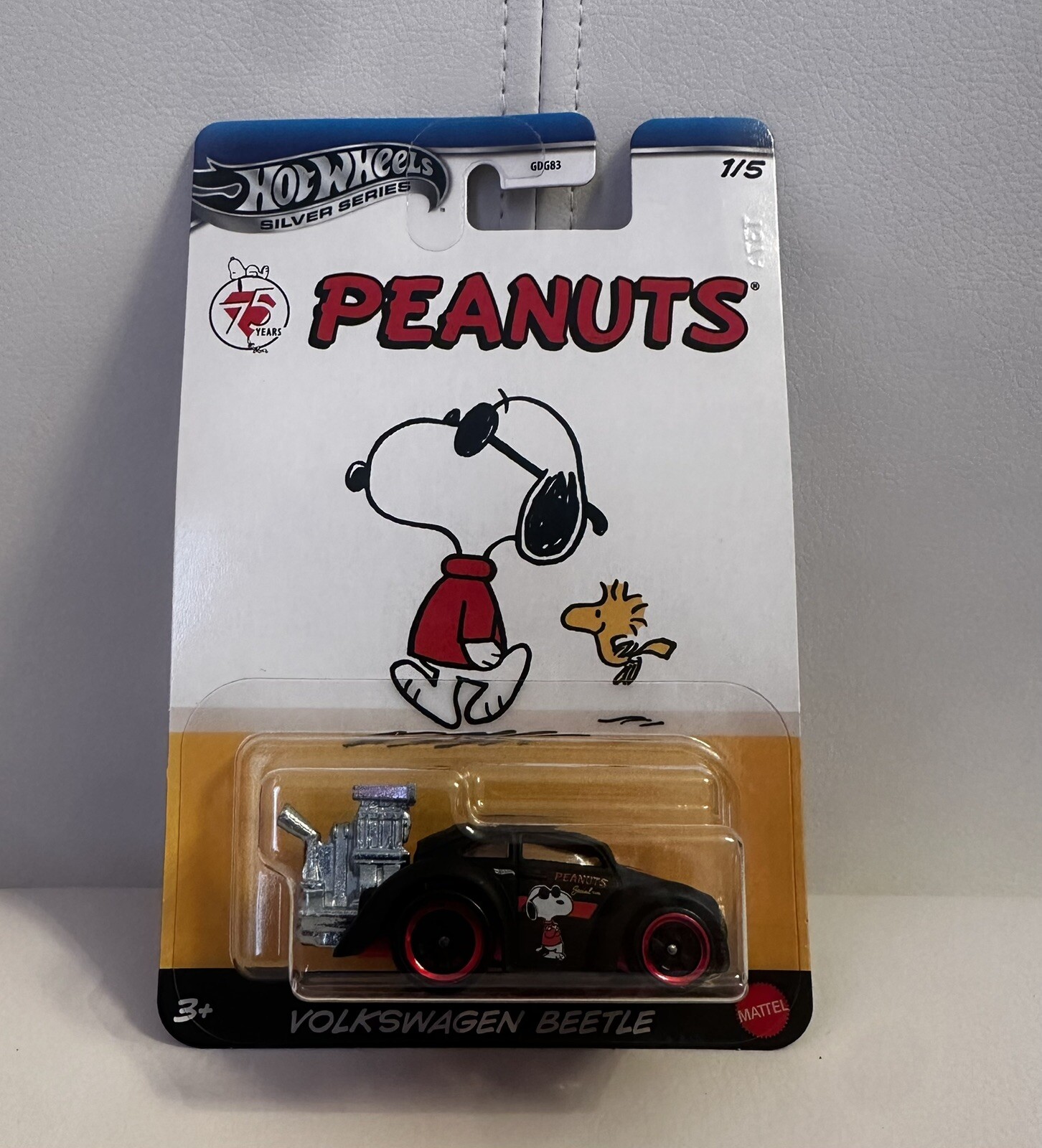 Hot Wheels Peanuts Snoopy Silver Series Volkswagen Beetle *NEW* GDG83 ...