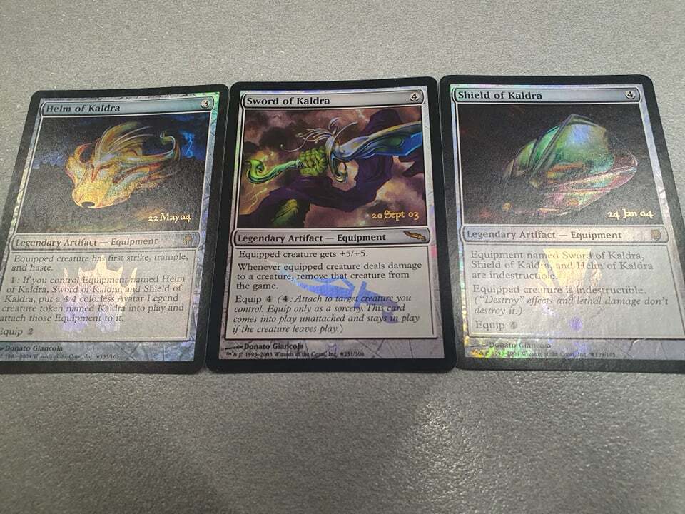 SWORD SHIELD HELM OF KALDRA FOIL!! Pre ENG - MTG MIRRODIN DARKSTEEL ...