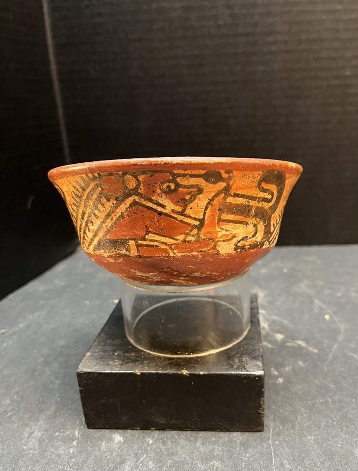 Pre-Columbian Authentic Solid Artifact Polychrome Mayan Copador Pottery ...