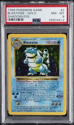 1999 POKEMON BASE SET SHADOWLESS #2 BLASTOISE-HOLO PSA 8 | eBay