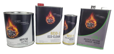 High Teck HFP158 Toyota 040 Super White Base Coat Paint, 8030 Clear ...