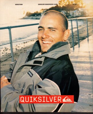 Vintage print ad advertisement Fashion Quicksilver World Surfing Kelly ...