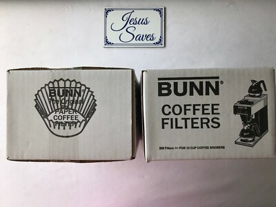 4- Boxes of Real Bunn White Paper Filters 250 Box=1000 Filters 12 cup ...