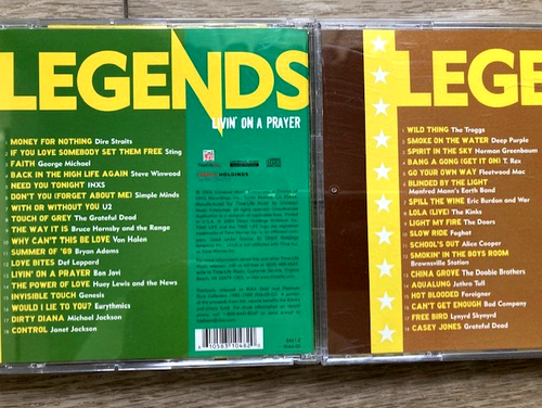 Time Life Music Legends CDs Lot of 7 1960s-80s Classic Rock Songs ...