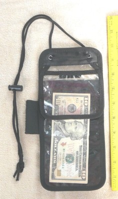 Clear plastic multiple document ID holder on a Strap | eBay