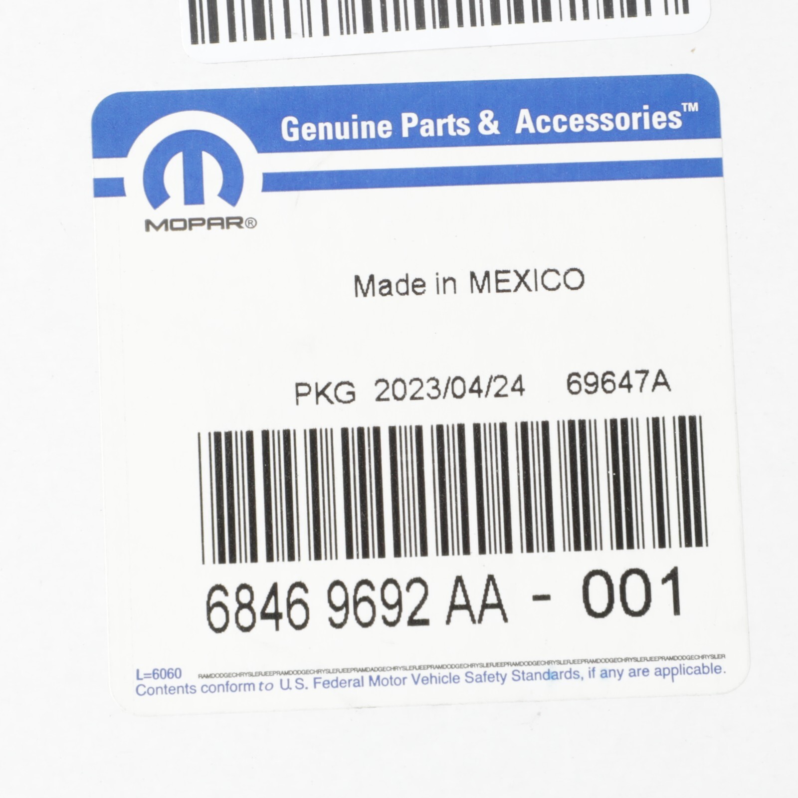 2023-2024 DODGE HORNET JEEP COMPASS AIR FILTER OEM NEW GENUINE MOPAR ...