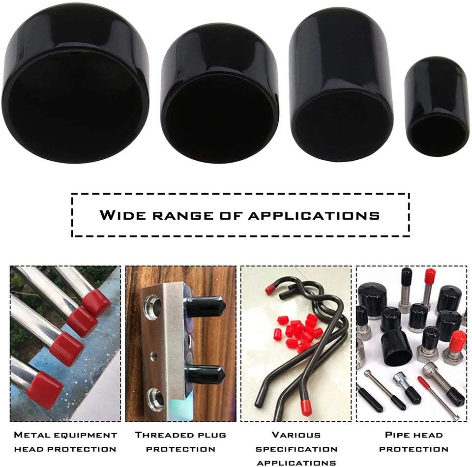 PVC Vinyl Rubber Round End Cap Thread Cover Steel Pipe Plastic Tube ...