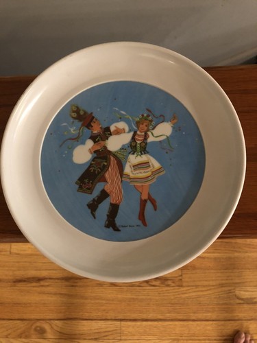 ROBERT BARNO 1973 DANCING POLISH DANCERS TRADITIONAL 9" MELAMINE PLATE ...