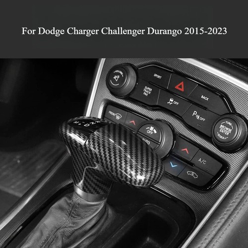 Carbon Fibre Car Shift Knob Cover for Dodge Charger Challenger Durango ...