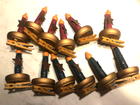 12 Vintage Primitive Wooden Candle clothespin Clip On Christmas Tree ...