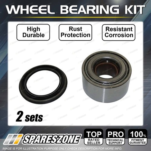 2 Rear Wheel Bearing Kit for Nissan Navara D22 D40 2.5 3.3L I4 V6 4WD ...