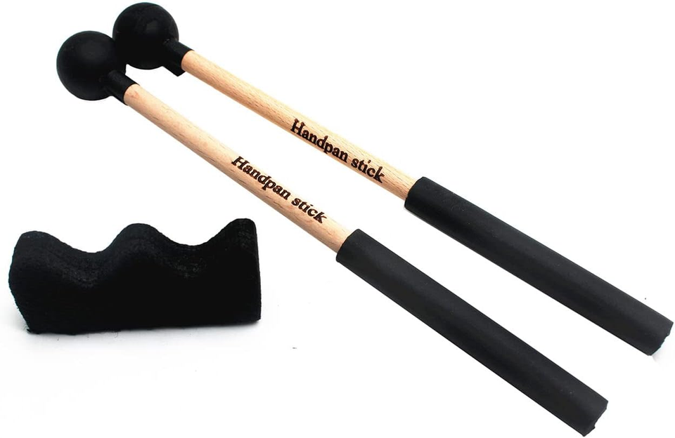 TUOREN 1 Pair Tongue Drum Mallets with Bracket Handpan Drum Sticks ...