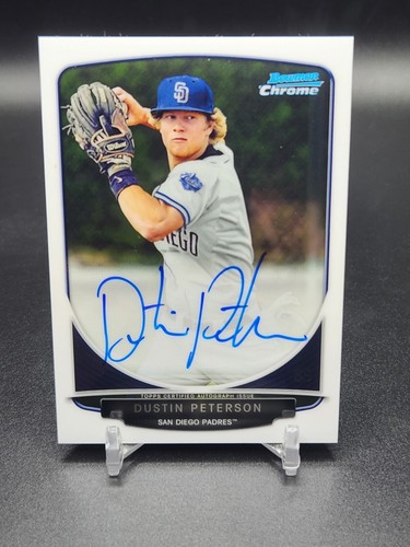2013 Bowman Draft Chrome Prospect Auto Dustin Peterson #BCA-DPE Rookie ...