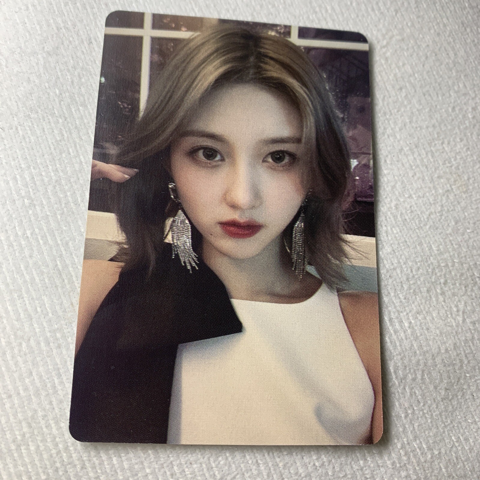 GAEUL IVE Girl B&W 1st Album Edition Celeb Photo K-Pop Card White Dress | eBay