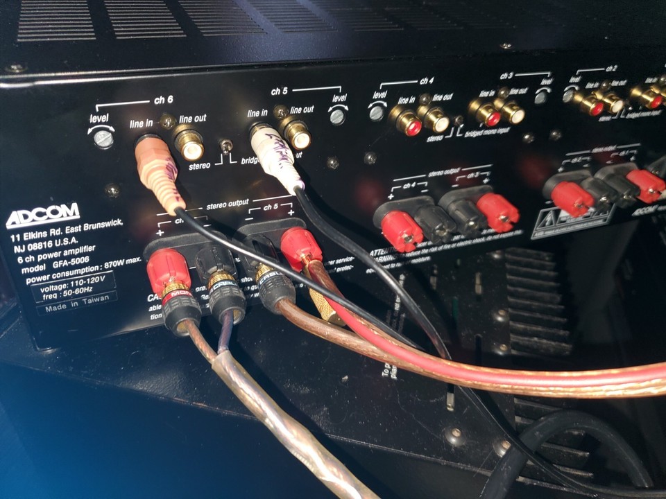 Adcom GFA 5006 Power Amp 6/5/4/3 Channels 50w-8ohm 75w-4ohm 175w ...