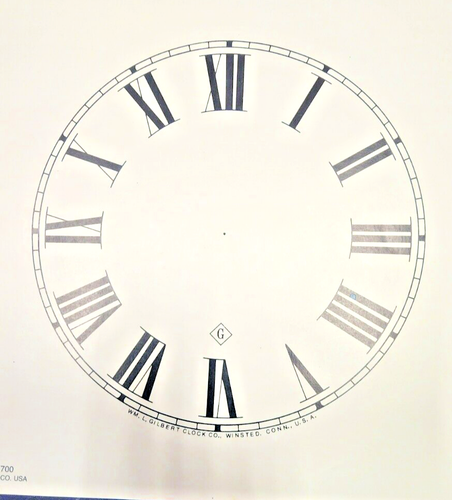 GILBERT CLOCK PAPER DIAL FACE | eBay