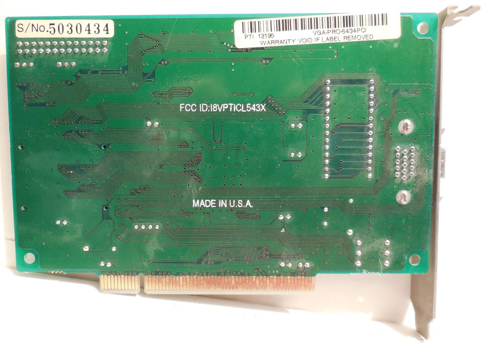 CIRRUS LOGIC VGA-Pro-5434PCI Graphics Card | eBay