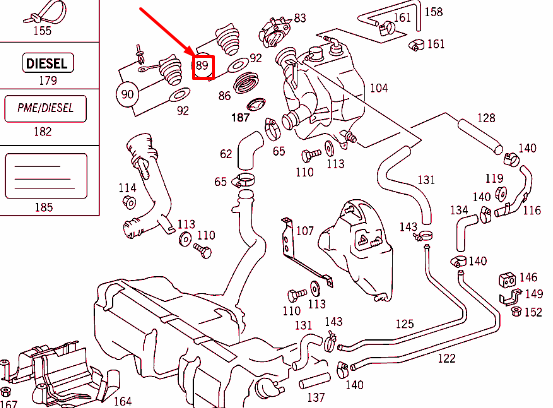 OEM Mercedes-Benz C-class W202 Fuel Tank Cap A1404700005 Genuine for ...