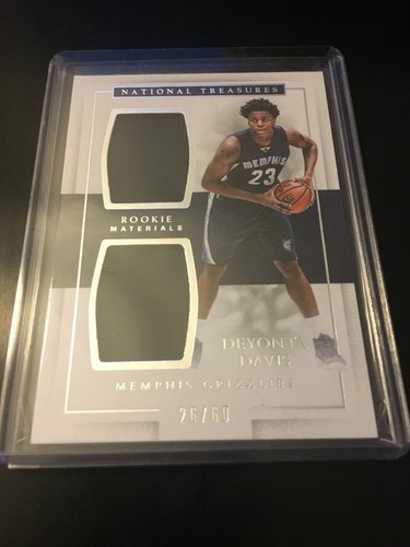 2016-17 Panini National Treasures - Rookie Dual Materials Deyonta Davis ...