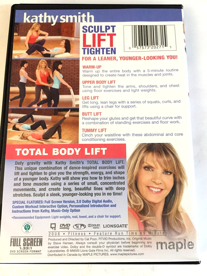 Total Body Lift: Kathy Smith DVD Ships Same Day With Tracking | eBay