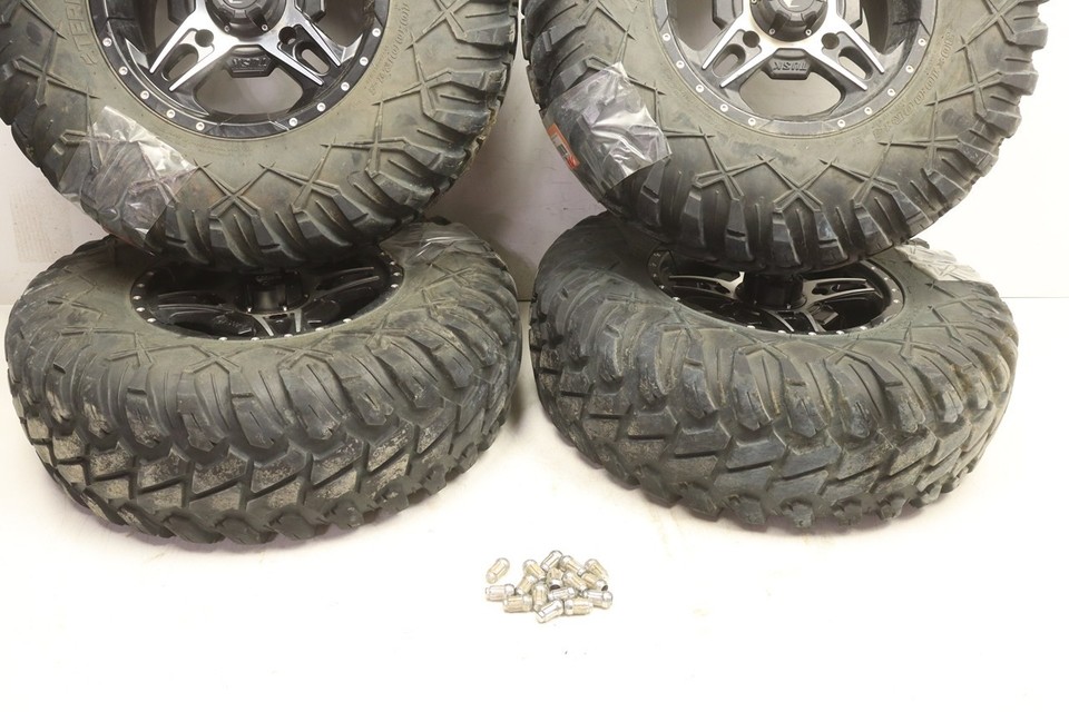 TUSK 14X7 Wheels W/ Tires 30X10R14 Rims Polaris RZR XP 1000 4x156 51973 ...