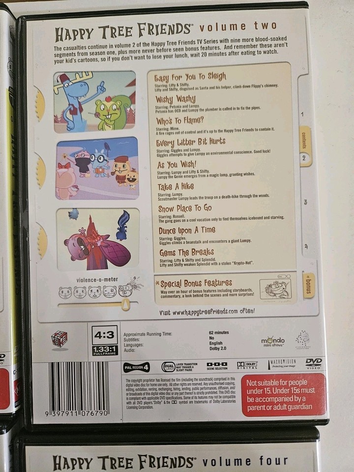 Happy Tree Friends Complete Season One Box Set DVD | eBay