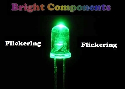 5 x Green Flickering LED 3mm - Candle/Flicker Effect - UK Seller | eBay UK